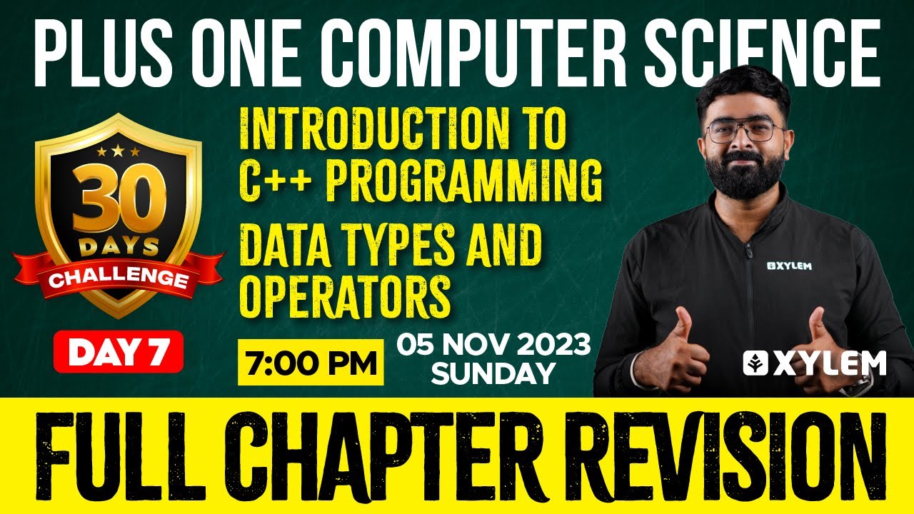 Plus One Computer Science Introduction To C Programming Xylem 5215