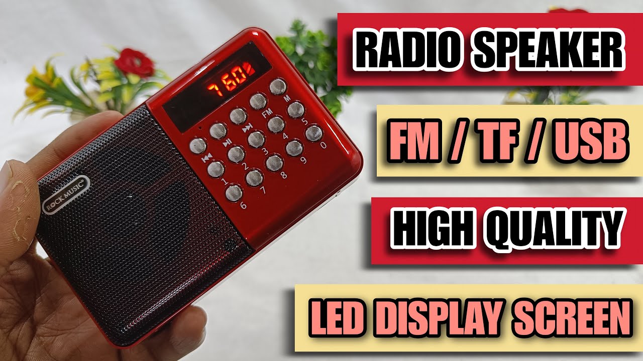 Rock Music Rechargeable FM Radio Speaker With Loud Clear Sound ...