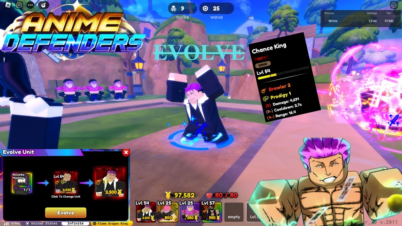 Evolve Secret Hakari Showcase : Anime Defenders #roblox #animedefenders ...