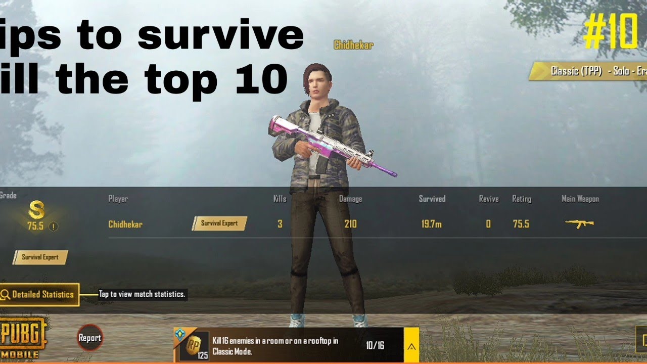 How to survive till the top 10 in pubg game with tips - YouTube