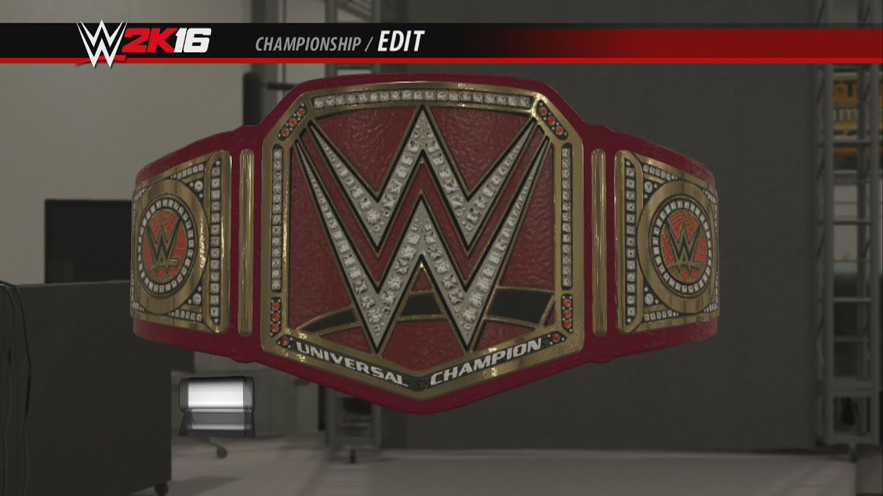 WWE Universal Championship WWE 2K16 Creations Custom Championship - YouTube