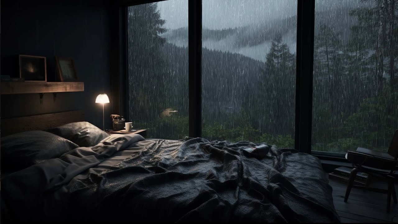 Relax With Natural Rain In The Forest | Loud Rain Sound Eliminates ...
