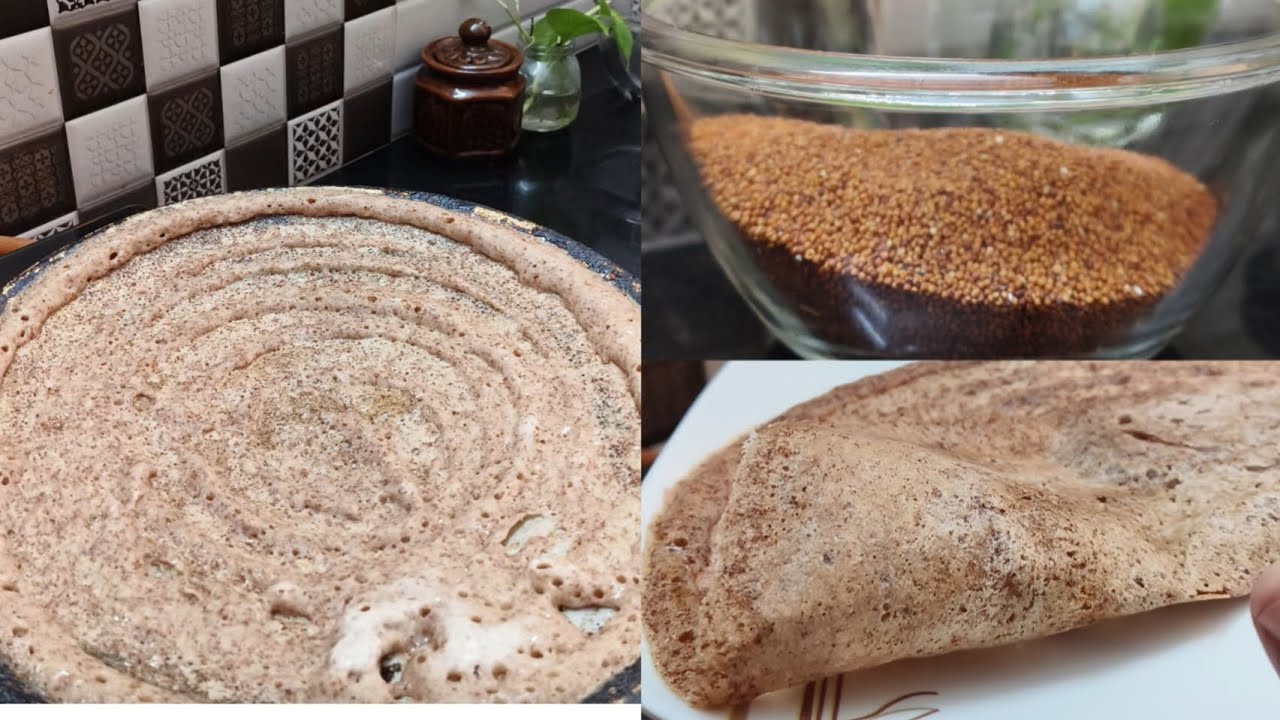 How to make crispy Ragi dosa|ராகி மாவு அரைப்பது எப்படி?|finger millet ...