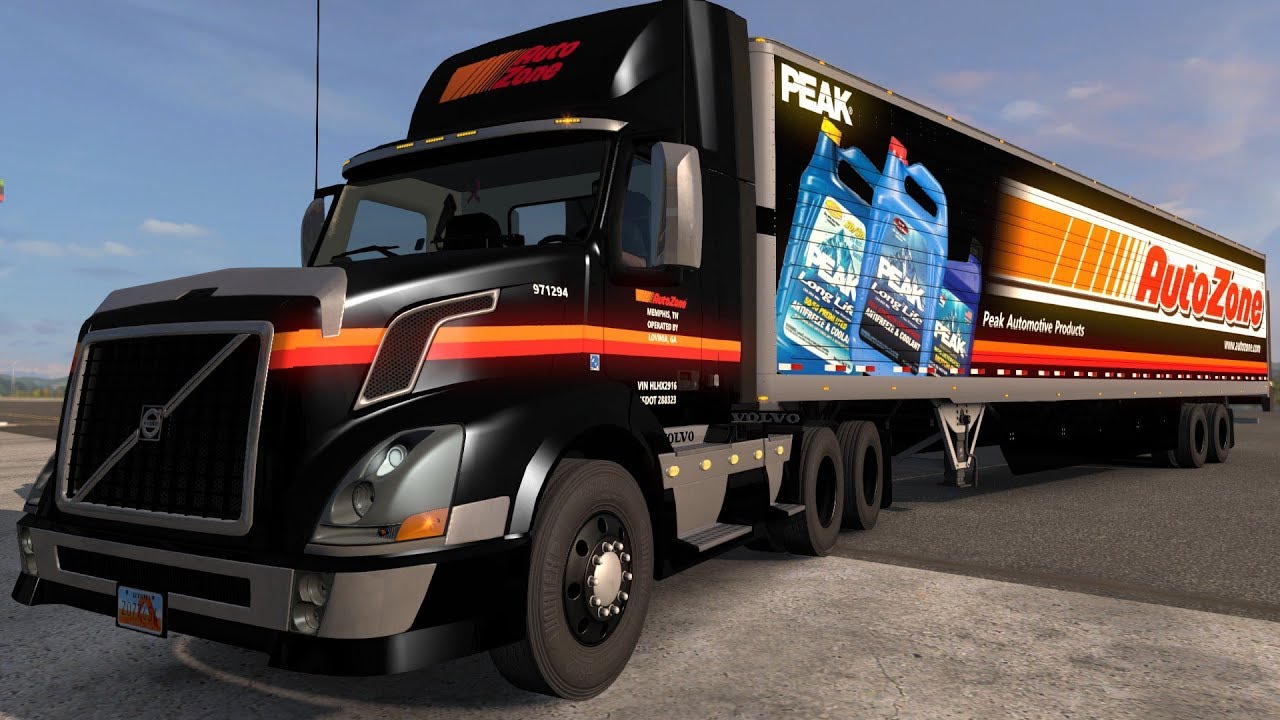 American Truck Simulator - Hauling For AutoZone - ATS Mods - YouTube