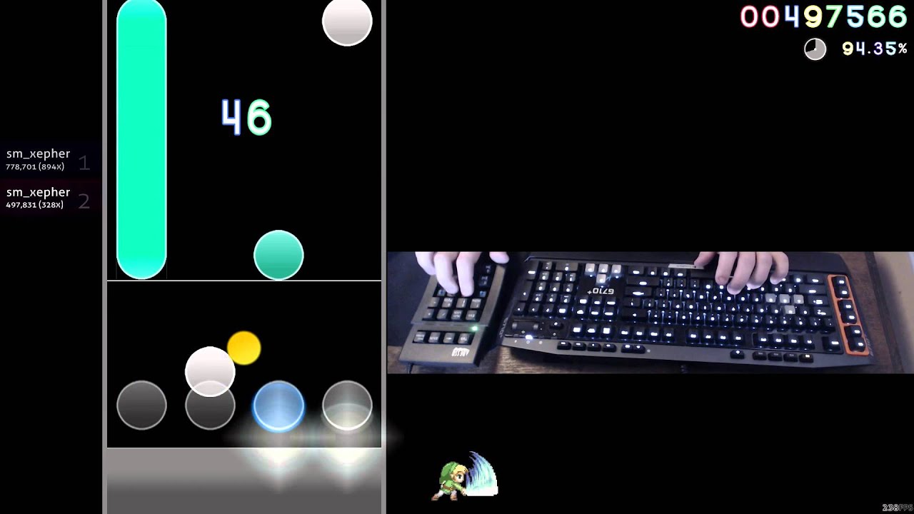 osu!Mania with two different keyswitches - YouTube