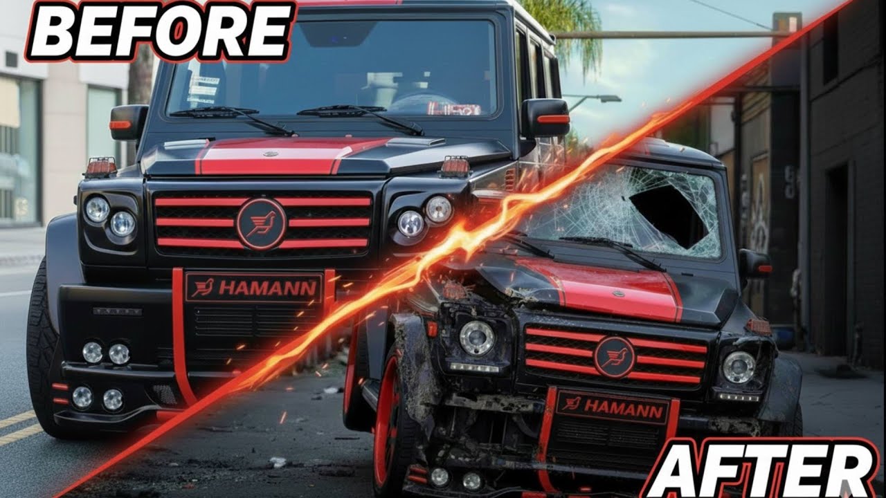 "Insane G-Class Crash: G-Wagon vs Concrete Wall" - YouTube
