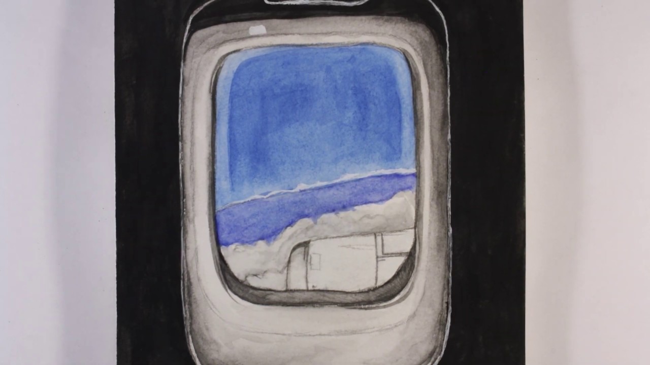 Inside of a Plane Window(Painting Time-Lapse) - YouTube