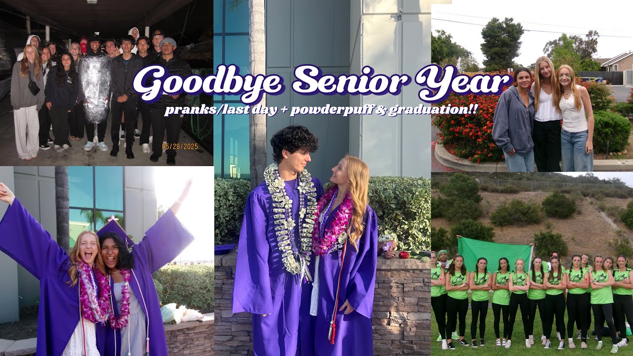 GOODBYE SENIOR YEAR: senior pranks/last day + powderpuff & graduation ...