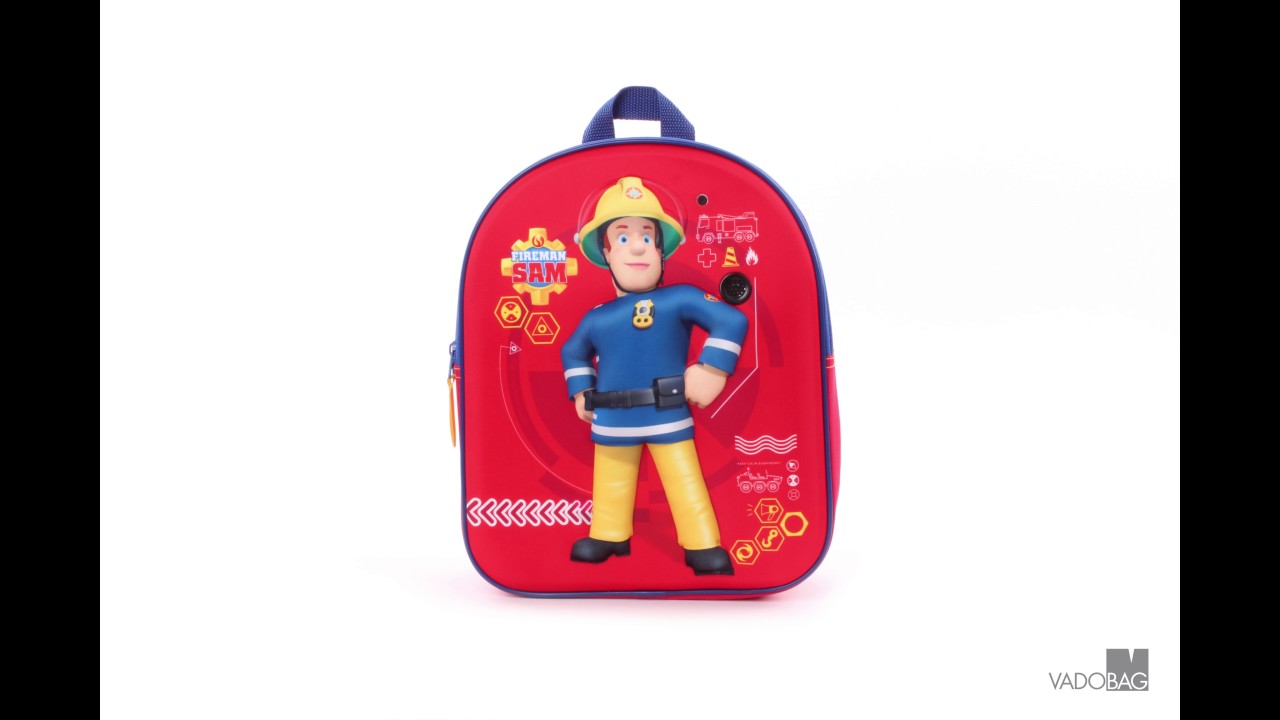 Fireman Sam 3D backpack with soundeffect - YouTube