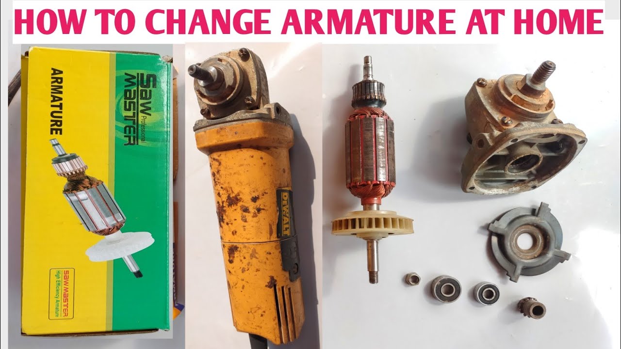 how to change grinder machine armature at home 🏡 / grinder machine ...