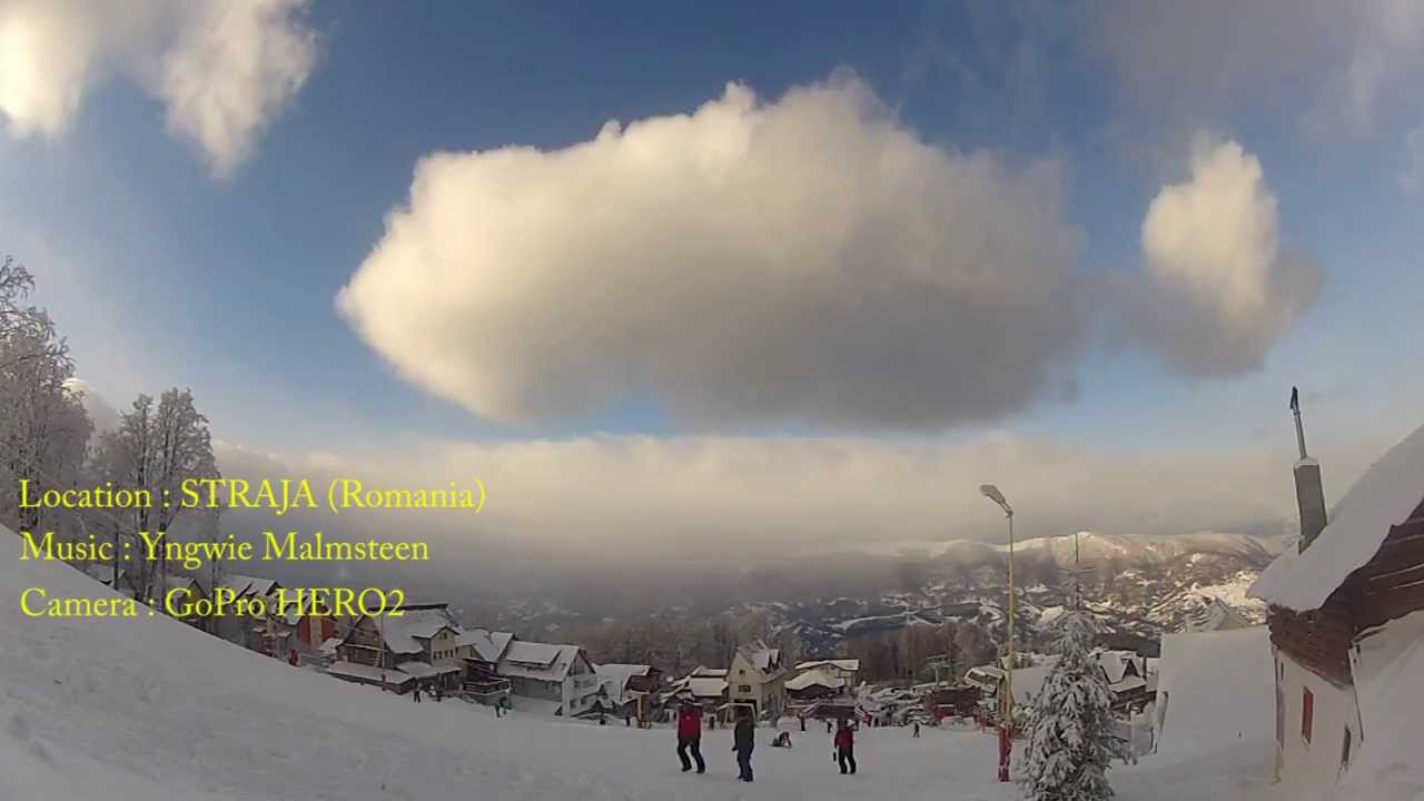 STRAJA Resort (Romania) ski slope short TimeLaps HD - YouTube