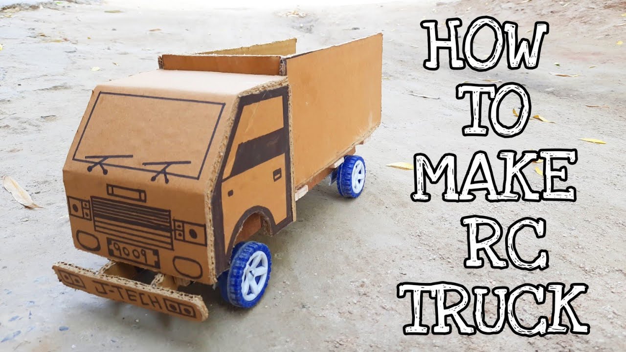 How to make model truck from cardboard at home - YouTube