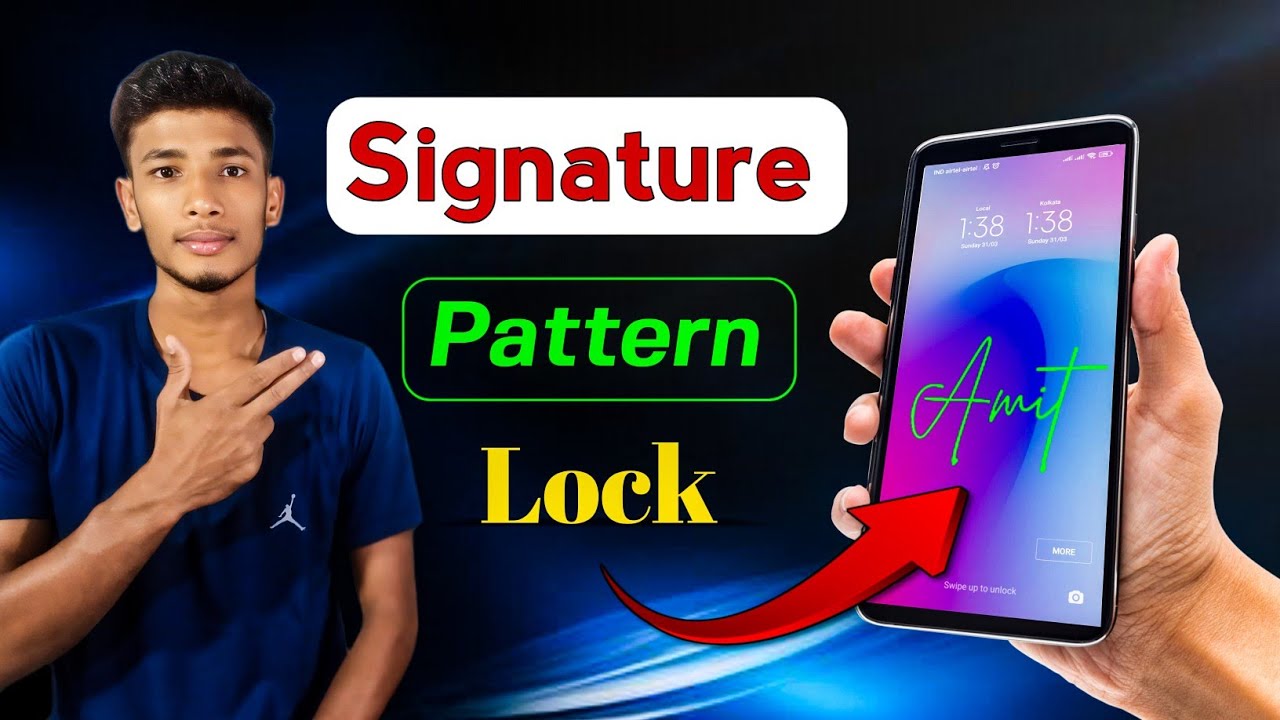 নিজের নাম দিয়ে মোবাইল লক🔒 করুন || Gesture Lock Screen || Name pattern ...
