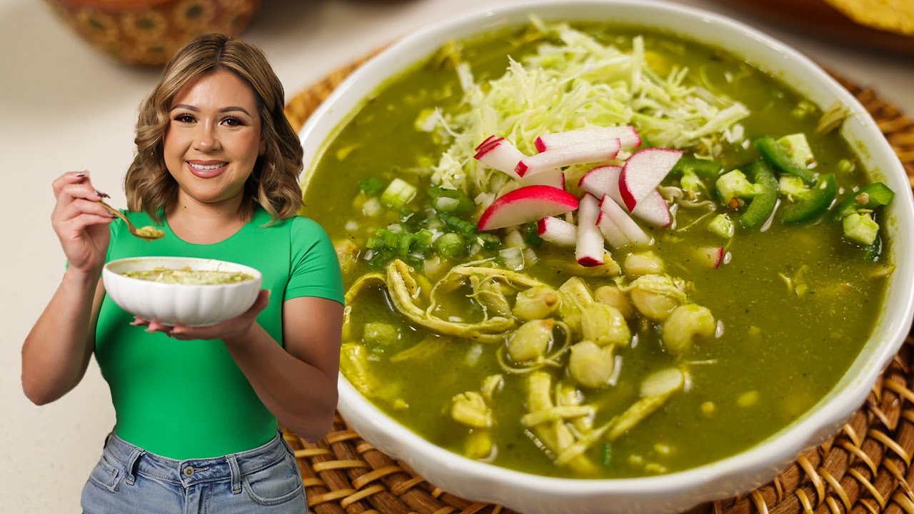 How to make a small pot family sized GREEN CHICKEN POZOLE | Pozole ...