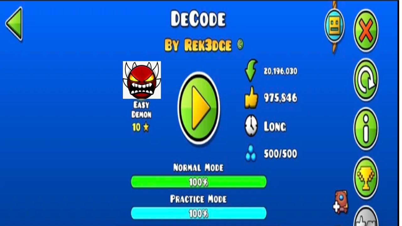 Decode by REK3DGE(easy demon)이지데몬인데 웰케 어렵냐; - YouTube
