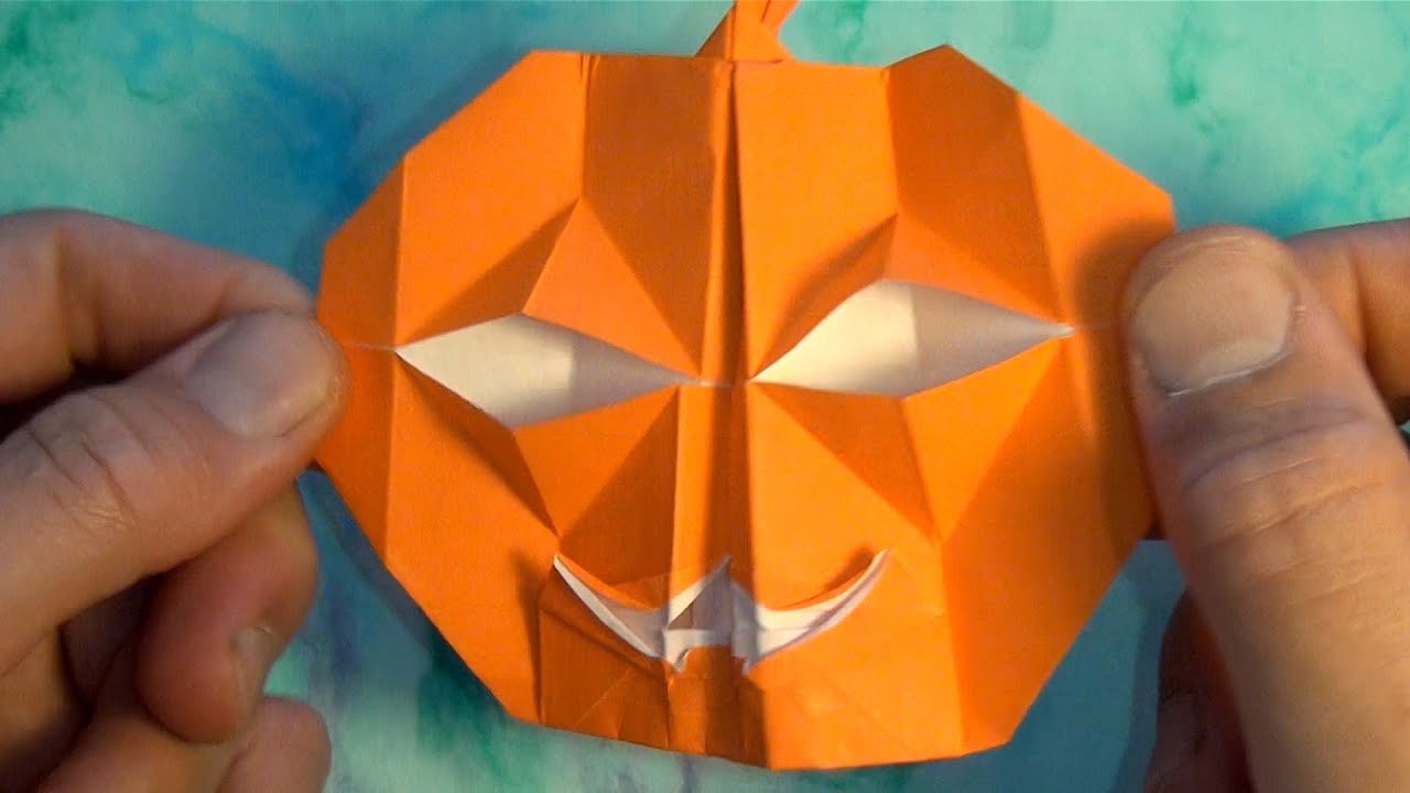 Origami Blinking Vampire Jack-O-Lantern - YouTube