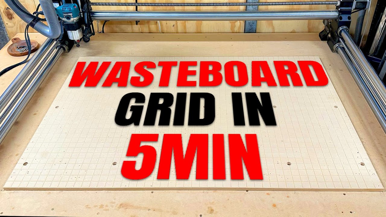 CNC Spoilboard Grid UNDER 5 Minutes - YouTube