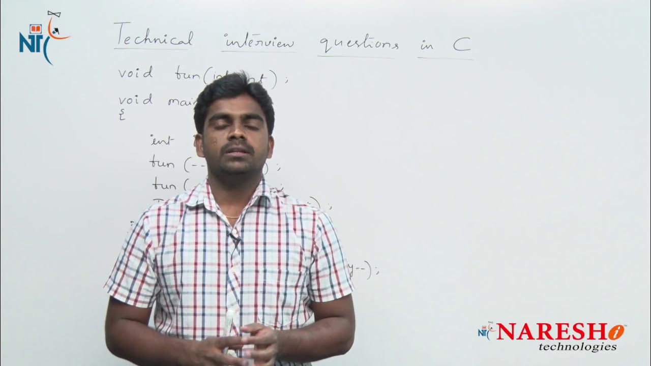 Functions | C Technical Interview Questions and Answers | Mr. Srinivas - YouTube