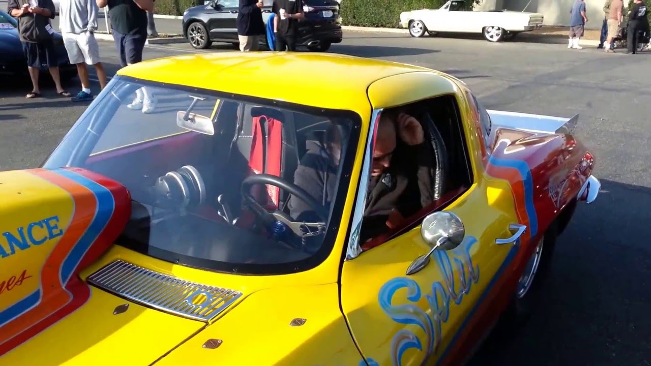 Lickety-Split Drag Corvette at Donut Derelicts - YouTube