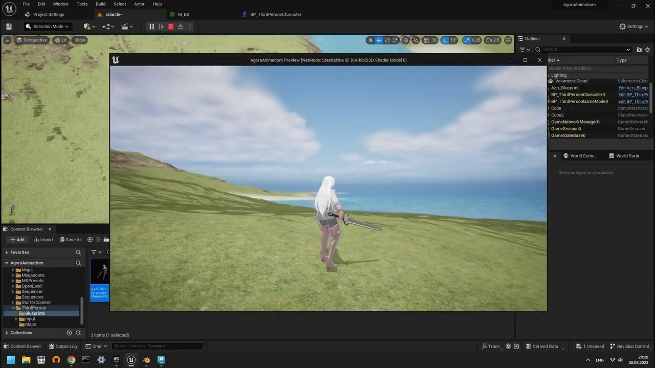 Animation Run Cycle Azri Rig Implementation in Unreal Engine 5 - YouTube
