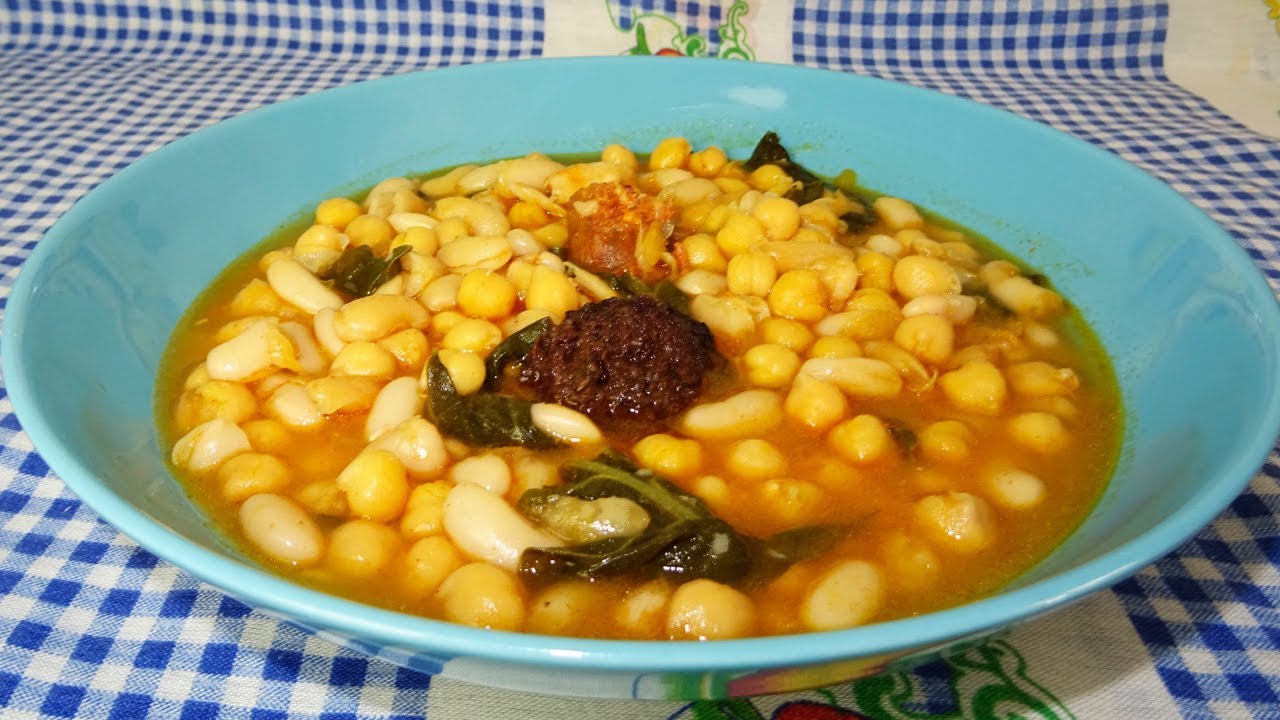 POTAJE DE GARBANZOS, ALUBIAS Y ACELGAS | RECETA FÁCIL Y RÁPIDA - YouTube
