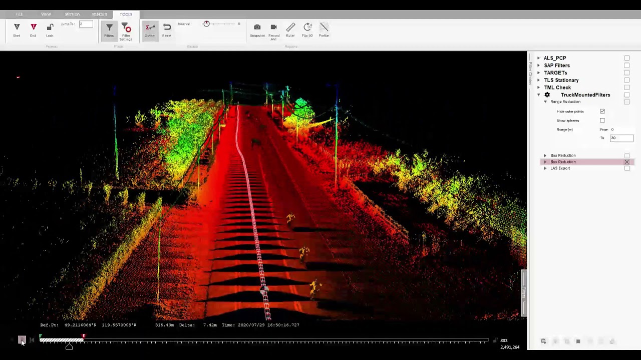 Routescene mobile mapping system used to survey powerlines in Oliver ...