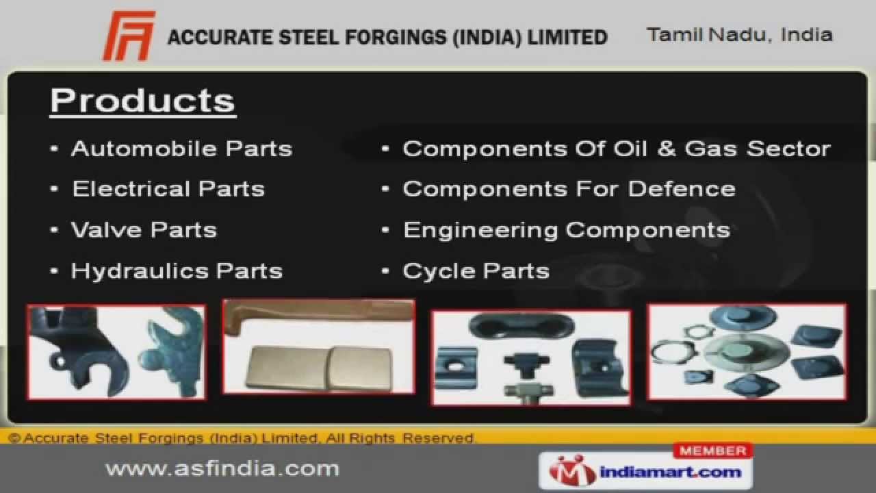 Metal Forgings by Accurate Steel Forgings (India) Limited, Chennai ...