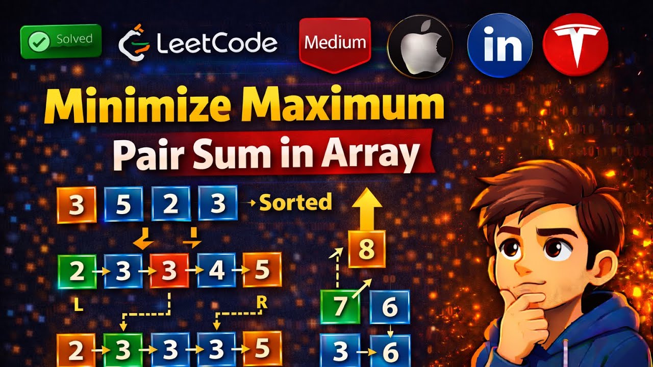 LeetCode | POTD | Minimize Maximum Pair Sum in Array - YouTube