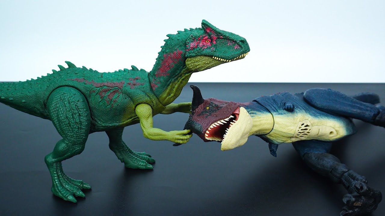 DINOSAURS BATTLE: ALLOSAURUS vs CARNOTAURUS - JURASSIC WORLD ULTIMATE ...