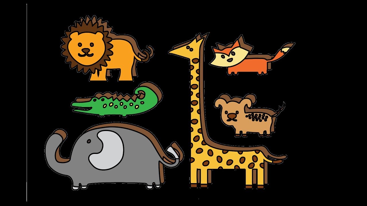 Learning Wild Animals for Kids | Animal Cartoon Sets | Cooloring fun ...