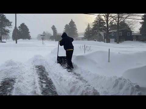 Gaylord, Michigan 10 inches of new snow today! - YouTube