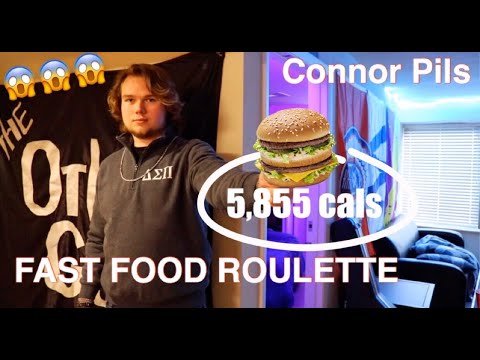 FAST FOOD ROULETTE CHALLENGE: 6,000 calories?!?!?! - YouTube