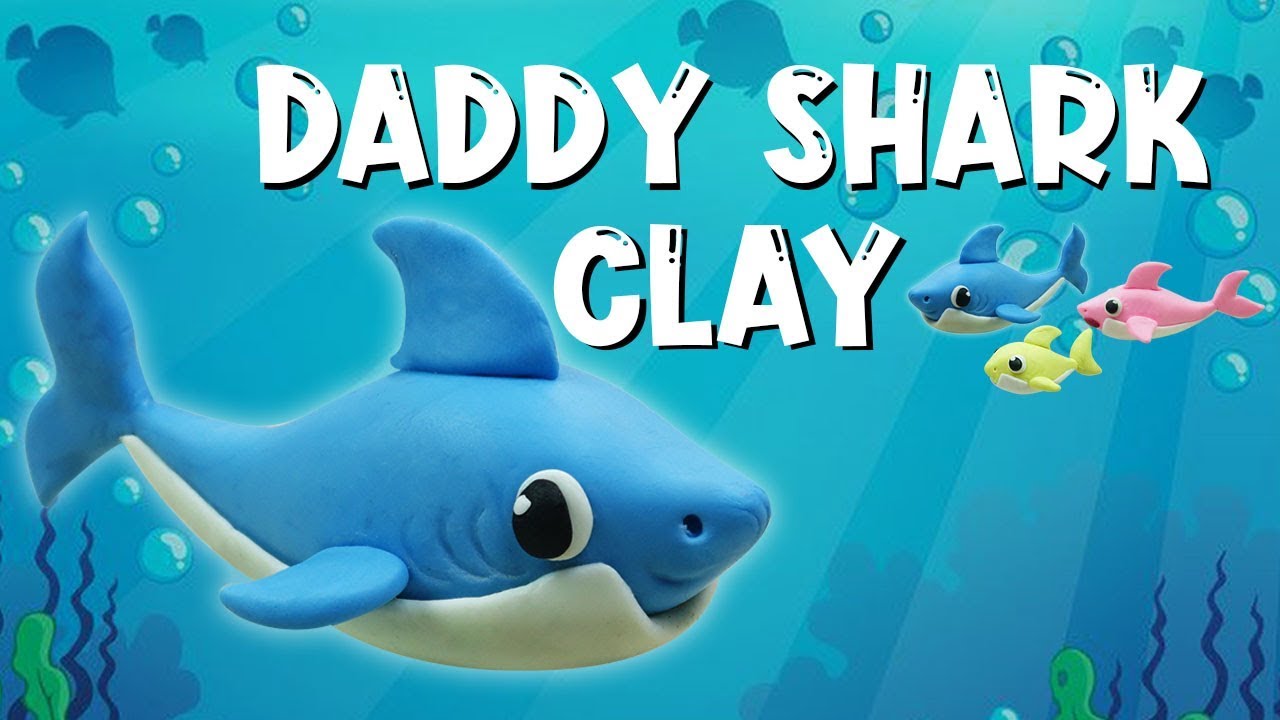 How to Make a Clay Daddy Shark-Pinkfong with air dry clay || Polymer ...