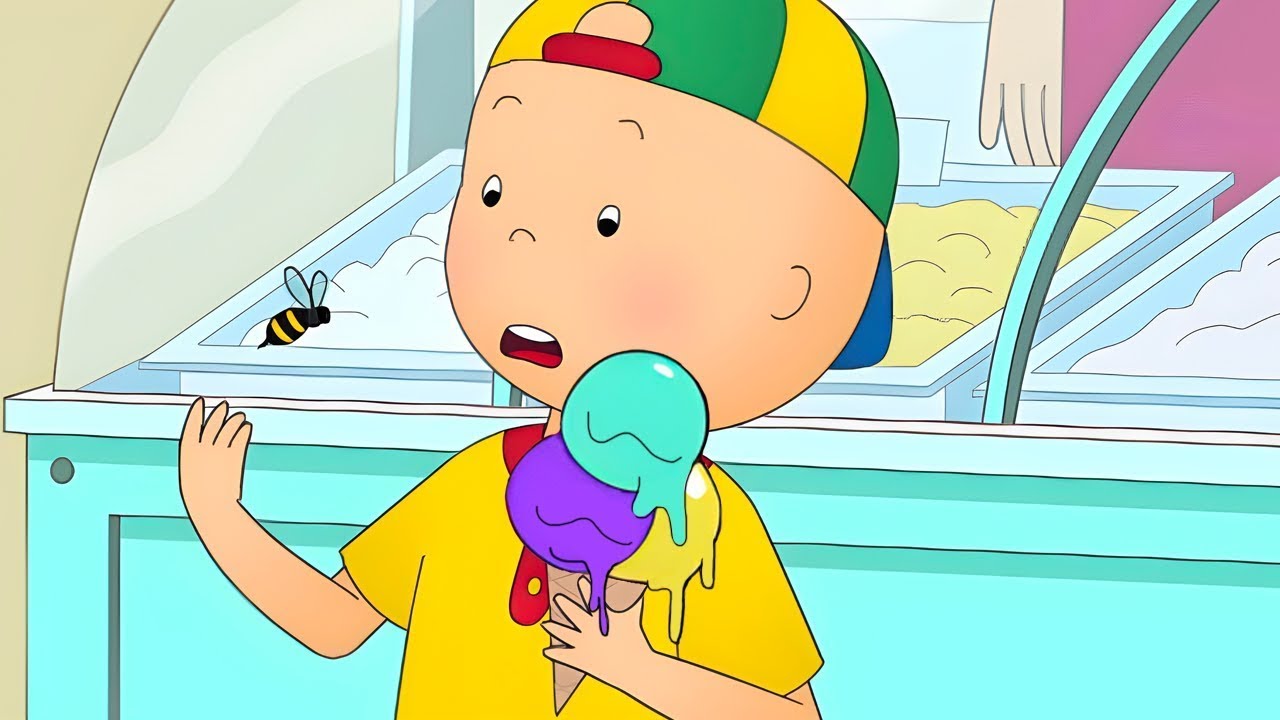 Caillou deja caer su helado | Las Nuevas Aventuras de Caillou | Caillou ...