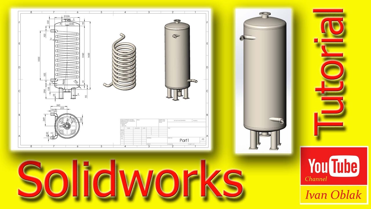 Solidworks - Assembly - Tutorial 0118 - Heat exchanger - YouTube