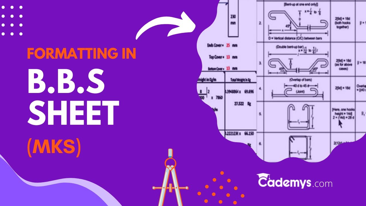 B.B.S Schedule in Meter and millimeters || Formatting In BBS Sheet ...