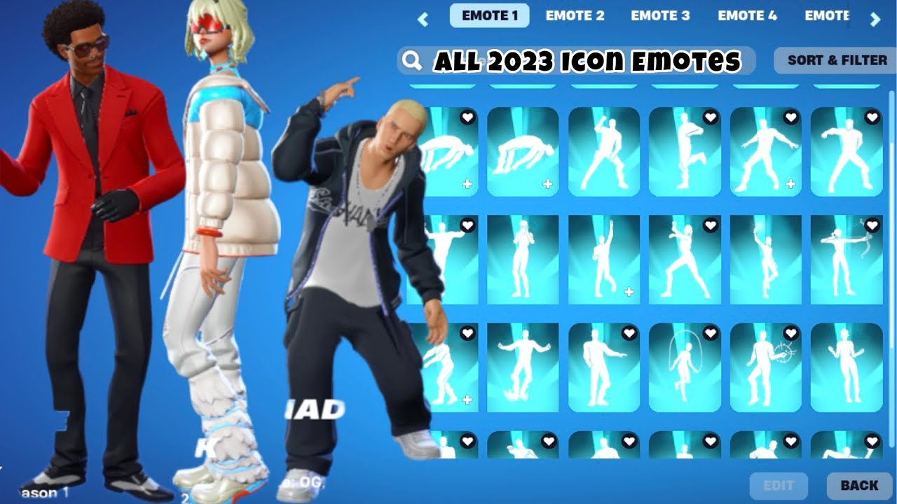 All Fortnite 2023 Icon Series Dances & Emotes TikTok Showcase! - YouTube