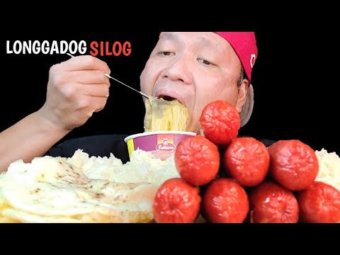 LONGGADOG SILOG MUKBANG | NEW PILIPINO SILOG MENU | PILIPINO PORK ...