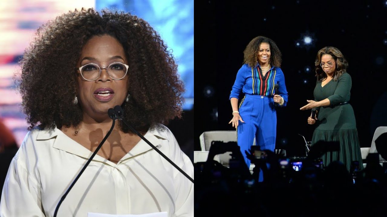 Oprah Winfrey fall on stage - YouTube