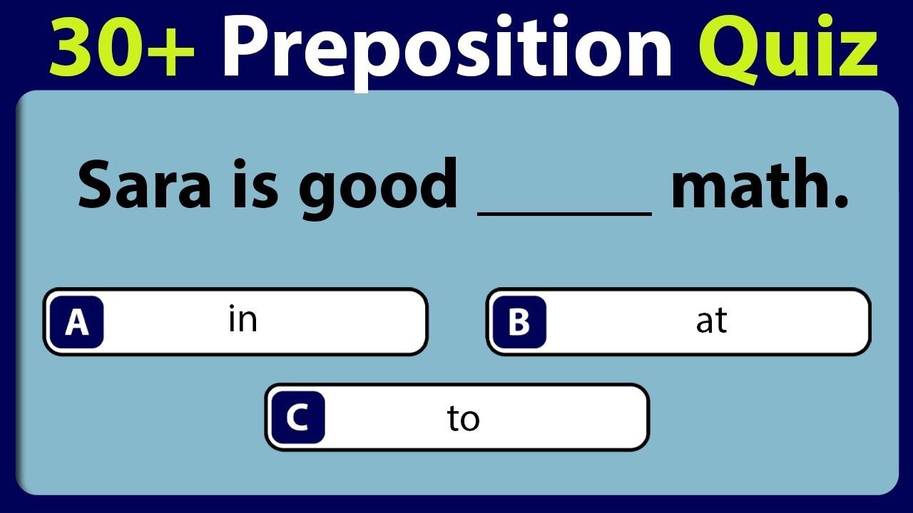 Preposition Quiz: 30+ English Grammar Test | Challenge 7 - YouTube