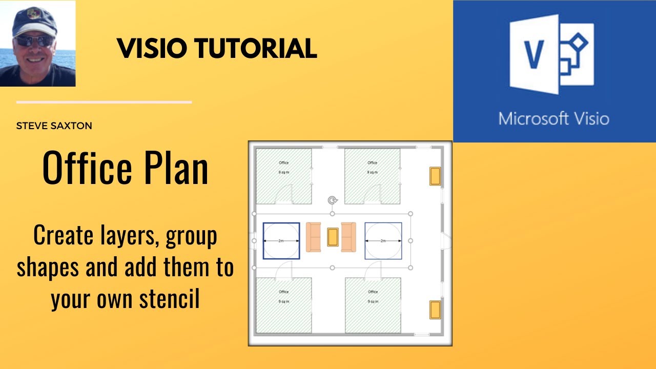Office plan in Microsoft Visio. - YouTube