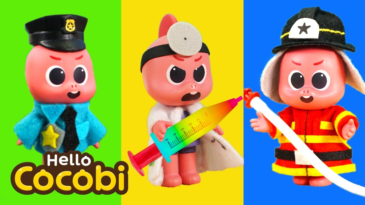 Doctor, Police Officer, Firefighter! Job Songs | Cocobi Kids Songs ...