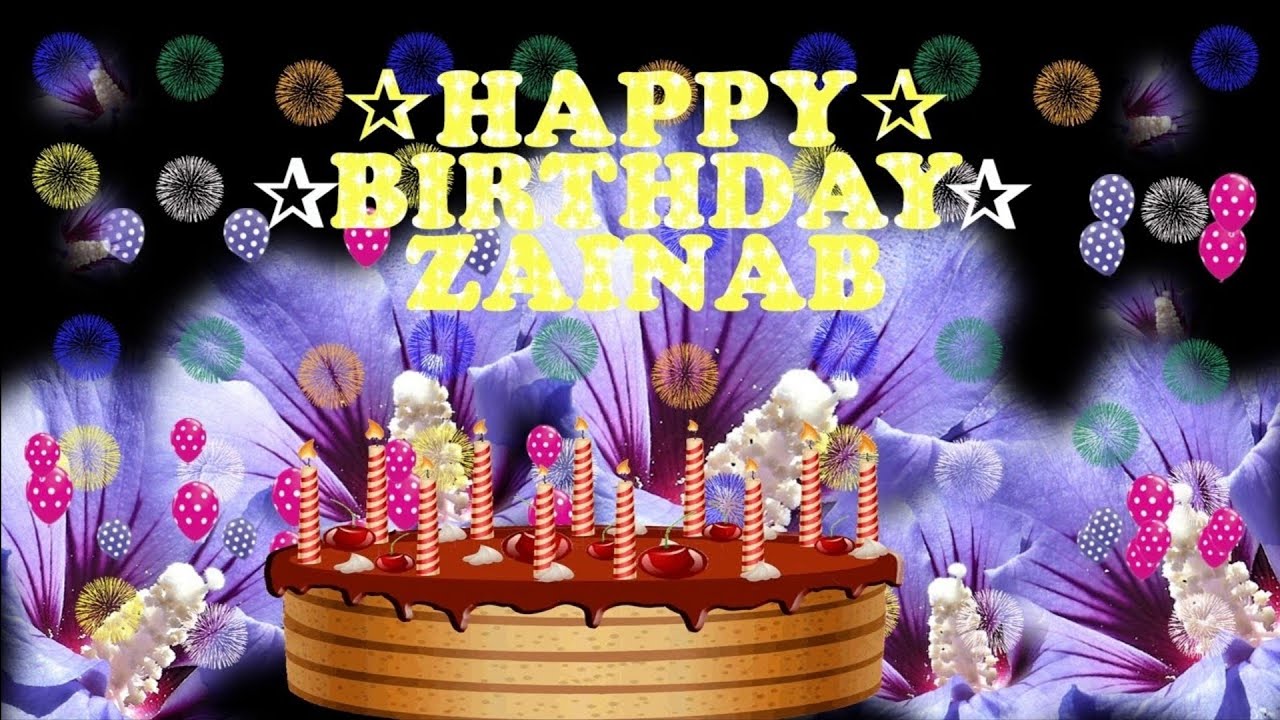 Happy Birthday Zainab🎉 | Happy Birthday to you Song 🥳 | Nobel English ...