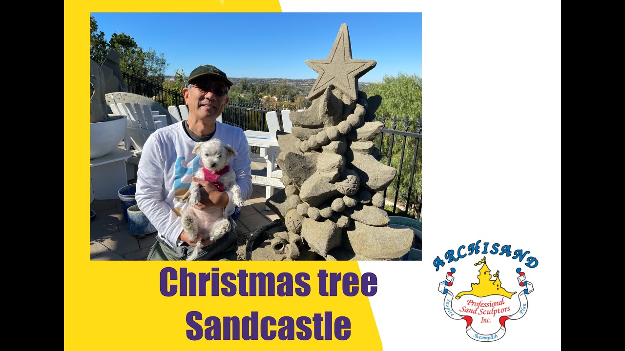 Christmas Tree Sandcastle Merry Christmas! - YouTube