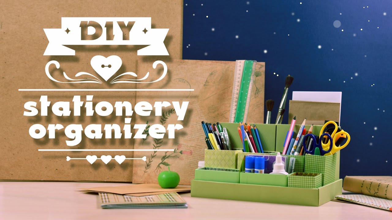 DIY Desk Organizer | Back to school - YouTube
