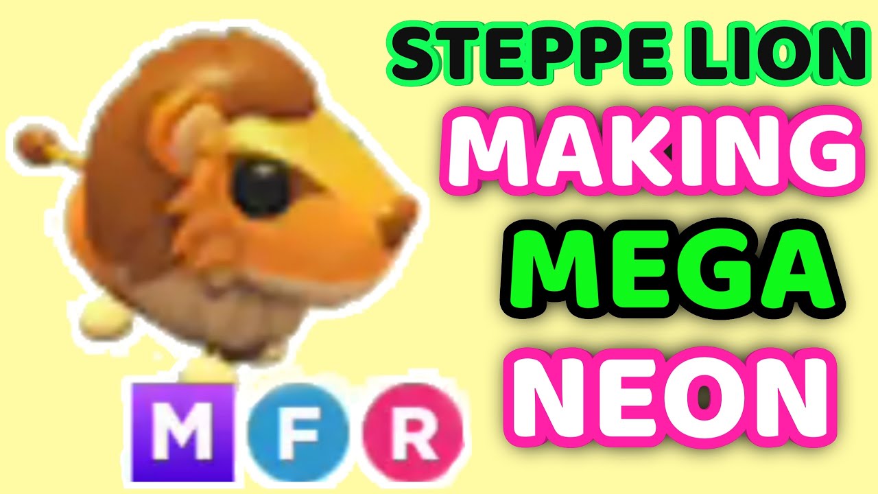 MEGA NEON STEPPE LION LOOKS AMAZING ! Adopt Me Winter Update - YouTube