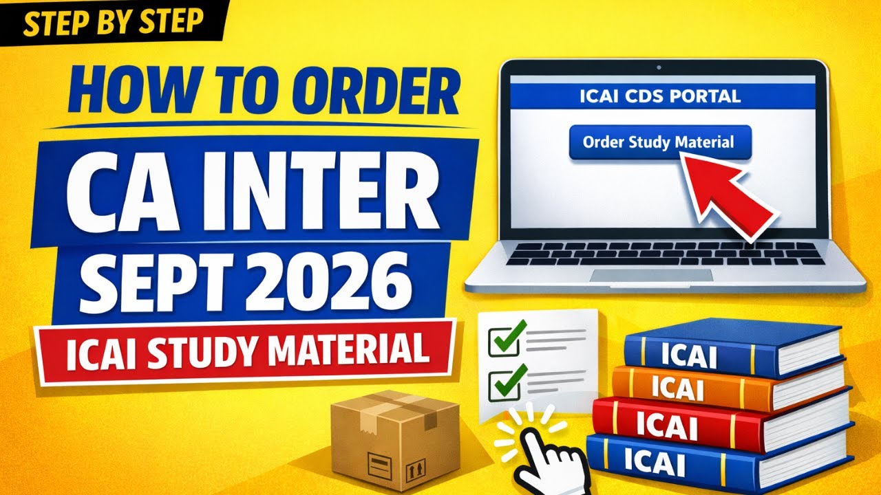 How to Order CA Intermediate September 2026 & January 2027 ICAI Books ...