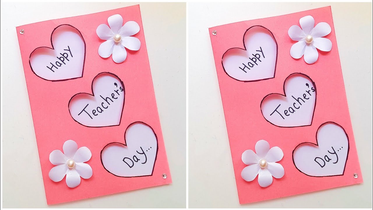 Easy & Beautiful Teacher's Day Greeting Card // Tutorial Video Of ...