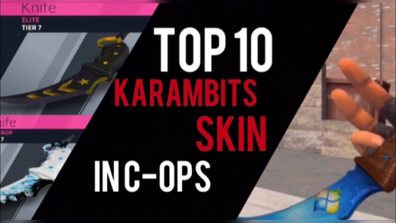 TOP 10 RAREST SKINS KARAMBIT in Critical Ops | flex elite, magenta vice ...