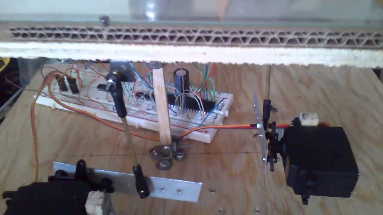 Balancing ball in plate with dsPic - YouTube
